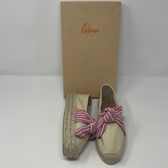 Castaner | Shoes | Castaner Womens Kay Striped Bow Espadrille Flats ...